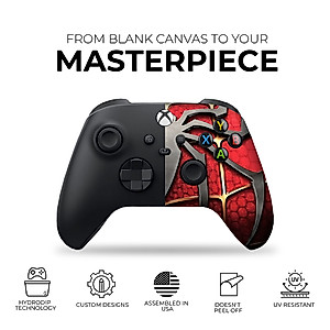 Spider-Man Red Custom X-Box Controller Wireless Compatible with X-Box One/X-Box Series X/S by DreamController | Proudly Customized in USA with Permanent Hydro-DIP Printing (NOT JUST A Skin)