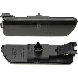 eLoveQ Front Bumper Side Marker Lamps Housings Compatible with 1999-2005 Volkswagen MK4 Golf GTI R32 Rabbit Jetta, Replace OEM Amber Sidemarker Lamps (DARK SMOKE)