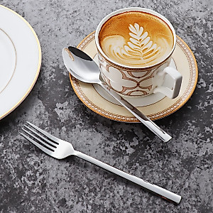 20-Piece Silverware Set Stainless Steel Flatware Set, Mirror Polished Eating Utensils Set for 4, Include Fork Spoon Knife, Dishwasher Safe(silver)