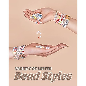 DoDoBeads 1650 Pcs Letter Beads with Extra Vowels and Number Beads- Letter Beads for Bracelet- Bracelet Letter Beads- Letter Beads for Friendship Bracelets