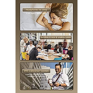 SZHTFX Sleep Earbuds Small Bluetooth Earbuds Mini Wireless Discreet Earbud for Music, Home, Work (Nude)