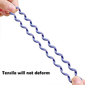 Pengxiaomei 10 Pcs Spiral Hair Ties, Colorful Matte Hair Ties for Thick/Thin Hair, Ponytail Holder Coil Hair Ties for Women in 10 Style Colors,Hair Styling Accessories