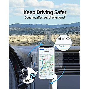 Magnetic Phone Holder for Car, Car Phone Holder Mount, Upgraded Metal Longer Hook Clip Fit More Vent Car Mount , Strong Magnets Phone Mount for Car Vent, for All Cell Phones Tablets Gifts for Men