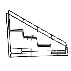 Mind Reader IRSYR4-BLK Clear Syrup Bottle Holder, Wire 4 Compartment Bottle Organizer, Storage for Syrup, Wine, Dressing - 4 Capacity, Black