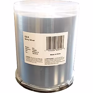 MediaPro Blank CD - Professional Grade Shiny Silver Thermal Lacquer CD-R - 100 Pack (Spindle Packaging)