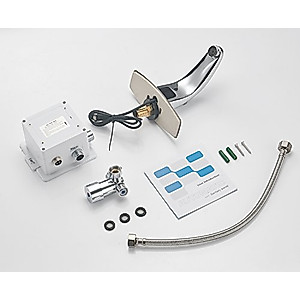 Greenspring Bathroom Sink Faucet Automatic Sensor Touchless with Hole Cover Plate Hands Chrome Vanity Modern Faucets Commercial with Control Box and Temperature Mixer