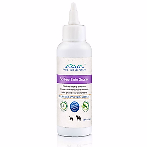 Arava Natural Tear and Stain Remover for Dogs and Cats - Effective Solution with 26 Dead Sea Minerals, Removes and Prevents Eye and Saliva Stains