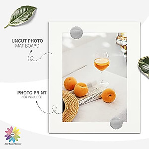Mat Board Center, 8x10 Picture Backing Board, Uncut Photo Mat Board (Off White, 10 Pack)