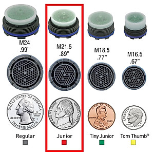 Common Parts Compatible Delta Faucet Kitchen Aerators Aerated Flow Replacement RP70718, # RP53998, RP52627 M21.5 Male Threaded (Blue 1.8 gpm)