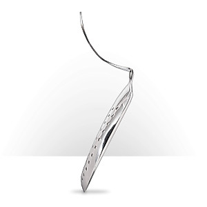 Piña Barware's The Bender - Stainless Steel Commercial Bent Handle Julep Style Cocktail Bar Strainer, Brushed Finish