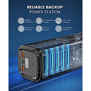 Portable Power Station, ORICO 144Wh Laptop Charger Outdoor Camping Solar Generator with 5 Outputs, 110V/150W AC Outlet(Peak 170W), Super Lightweight Backup Lithium Battery for CPAP, Emergency