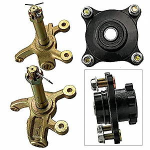 PanDair Upgraded 4 Stud Wheel Hub Front Steering Spindle Brake Disc Rotor,Front Steering Knuckle Hub Assembly for 125cc 150cc 200cc Quad Dirt Bike Go Kart Buggy 4 Wheeler ATV UTV DIY