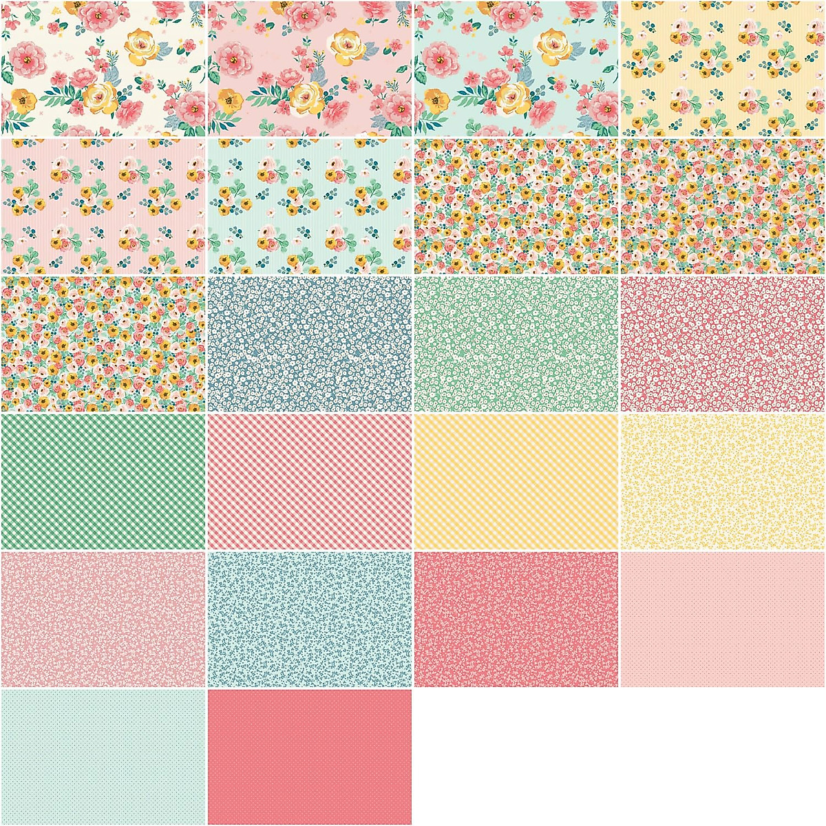 My Mind's Eye Spring Gardens Rolie Polie 40 2.5-inch Strips Jelly Roll Riley Blake RP-14110-40