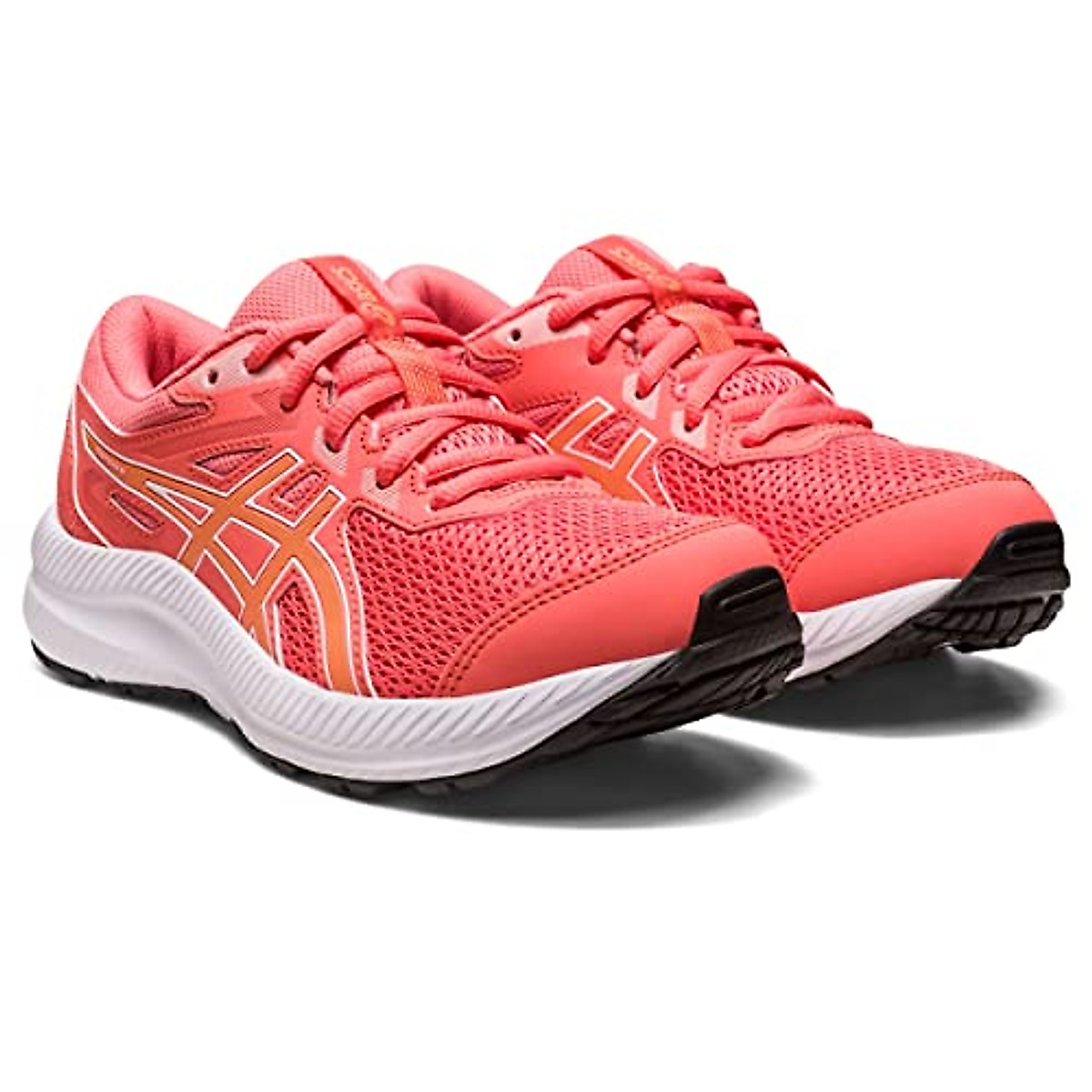 ASICS Kid's Contend 8 Pre-School Running Shoes, 2, Papaya/Summer Dune