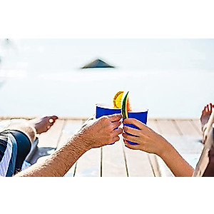 DecorRack Blue Plastic Cups, 9 oz Disposable Cups (50 Count)