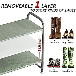 INGIORDAR Shoe Rack 3 Tier Storage Organizer for Closet Entryway