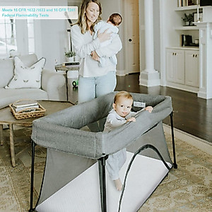 Lillibearas Pack N Play Mattress Pad - 38" x 26" with Washable Knitted Cotton Cover - 100% Breathable Soft, Premium Foam - Firm Support & Comfort