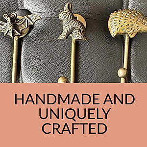 Knobs By Blossom Vintage Antique Brass Iron Wall Hooks Tie Backs Bronze Handmade Metal Animal Hook (20. Hedgehog), TFVSAH