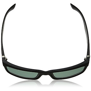 Dot Dash Lads Polarized Wayfarer Sunglasses, Black Satin, 56 mm