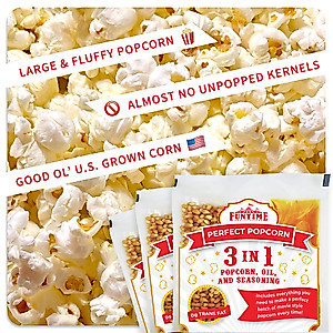 FunTime FT412 4-Ounce 3-in-1 Popcorn portion Movie Pouch Kit - 12pk