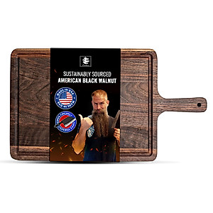 Coolina Walnut Serving Board - Perfect Cutting Board for Chopping Meet,Chicken! Made from Durable Walnut Wood (12x9 inches)