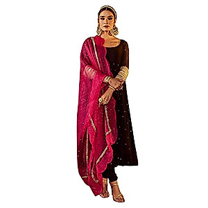 Elina fashion Indian Kurti for Womens With Pant & Dupatta | Ethnic Readymade Kurtis Stitched Kurta For Women Black