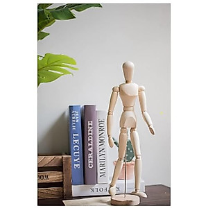 HSOMiD 12'' Artists Wooden Manikin Jointed Mannequin Perfect for Home Decoration/Drawing The Human Figure (A)
