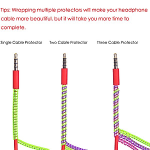 Rancco Cable Protector/Wire Repair/Pets Chew Cable Protector/Headphone Saver, 8 Pc Spiral Cable Strain Relief Cable Wrap Tube Charger Cord Sleeve, USB Date Cable Saver[3.9ft/pc]