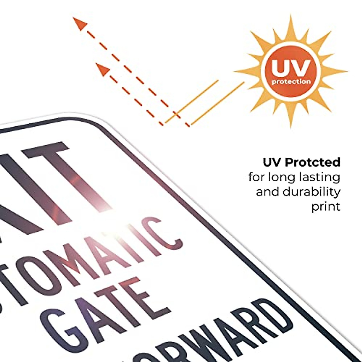 Exit Automatic Gate Pull Forward To Open Sign, 12x18 Inches, Rust Free .063 Aluminum, Fade Resistant, Made in USA by Sigo Signs