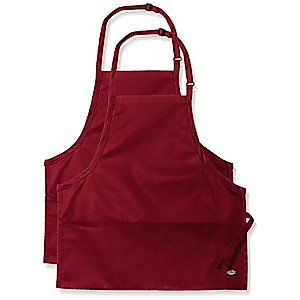 Dickies Chef Uniform Apron, One Size, Burgundy