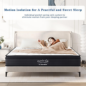 Mattress King Size,10 Inch King Mattress in a Box With Gel Memory Foam,King Mattress Individually Pocketed Innerspring,Medium Firm for Pressure Relief,Back Pain Relief,120 Nights Risk-Free Trial