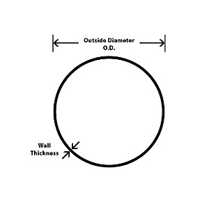 HPS AJ400-500 6061 T6 Aluminum Joiner Tubing with Bead Roll, 11 Gauge, 4" Length, 5" OD, 0.120" Wall Thickness