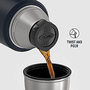 THERMOS Stainless King Vacuum-Insulated Beverage Bottle, 40 Ounce, Midnight Blue