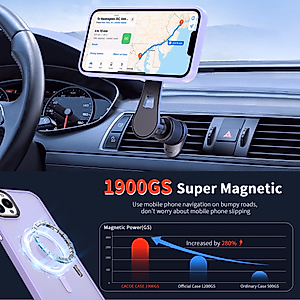 CACOE Magnetic Case for iPhone 14 Pro Max 6.7 inch-Compatible with MagSafe & Magnetic Car Phone Mount,Anti-Fingerprint TPU Thin Phone Cases Cover Protective Shockproof (Light Purple)