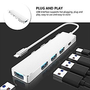1pc 4 hub USB splitter for laptop flash drive data cable USB cables Reader computers laptops charger splitter adapter Docking computer data cable portable video Stainless steel