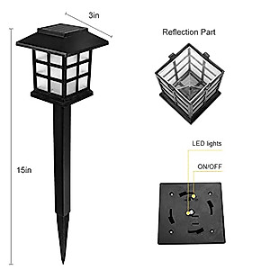 Solar Lights Outdoor Waterproof Landscape Lights for Decoration Solar Outdoor LED Lights Auto On/Off (2 Pack), Solar Lights for Yard, Garden, Landscape, Pathway, Lawn, Driveway (Warm Light)