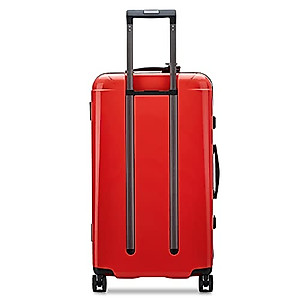 PEUGEOT Voyages Hardside Luggage with Spinner Wheels, Glossy Red, 26 Inch Trunk