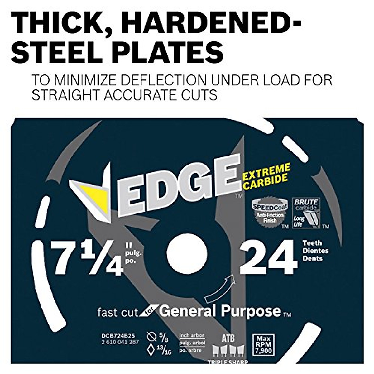 BOSCH DCB618 6-1/2 In. 18 Tooth Daredevil Portable Saw Blade Corded/Cordless Fast Cut, Blue