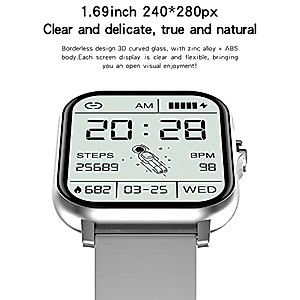 RIQINGY Let's Fit Smart Watch Smart Watch 1.69 Inch Smart Watch with Calling Function for Android and iOS Phones Waterproof Watch Sleep Pedometer Universal for Men and Women Fit Girl Bands