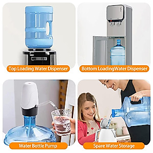 CougZed 10 Pack Reusable Water Bottle Caps, Fits 3 & 5 Gallon Jugs, Non-Spill Plastic Cap for Water Dispensers