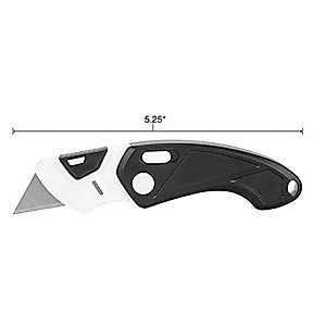 3 pcs Folding Lock Back Utility Knife, Compact Box Cutter with Lock Back Release and Quick-Change Mechanism, Heavy Duty Cardboard Cutter