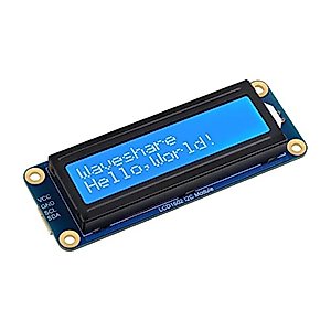 LCD1602 Display Module for Raspberry Pi 4B+ 4B 3B+ 3B 2B+ Zero W WH Pico Jetson Nano ESP32 Ardui...I2C Display Module 3.3V/5V 16x2 Characters White Color Blue Background