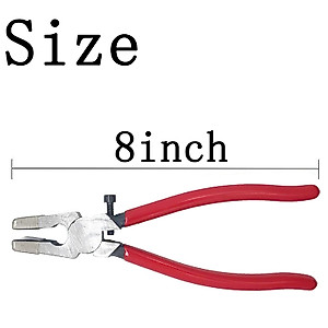 Key Fob Pliers Tool, 8 Inch Glass Running Pliers Attach Rubber Tips, with Adjustable Screw