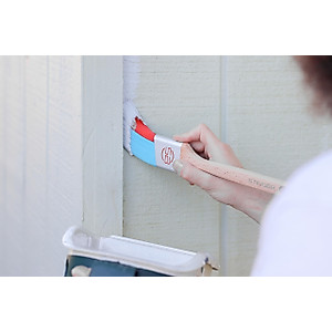 Stinger Red Tip 2.5 inch - Interior Angle Paint Beaver Tail Brush with Fill-A-Bend Technology - for Painting Walls, Cutting in, and Edges - Angle Sash Brush Note Logo May Come Off