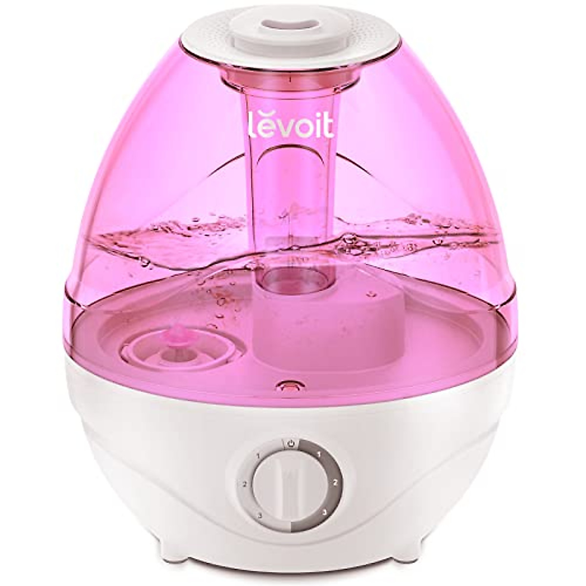 LEVOIT Humidifiers for Bedroom Large Room (2.4L Water Tank), Cool Mist for Home Whole House, Adjustable 360° Rotation Nozzle, Ultrasonic, Auto Shutoff, Night Light, BPA-Free, Pink