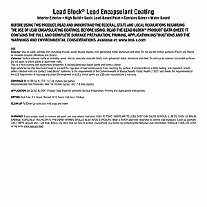 INSL-X Lead Block, Lead Encapsulating Acrylic Paint, Eggshell, White, 1 Gallon