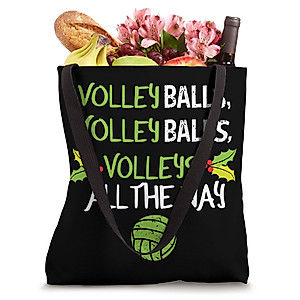 Volleyball Coach Christmas Gift for Player Cute Saying Black Tote Bag