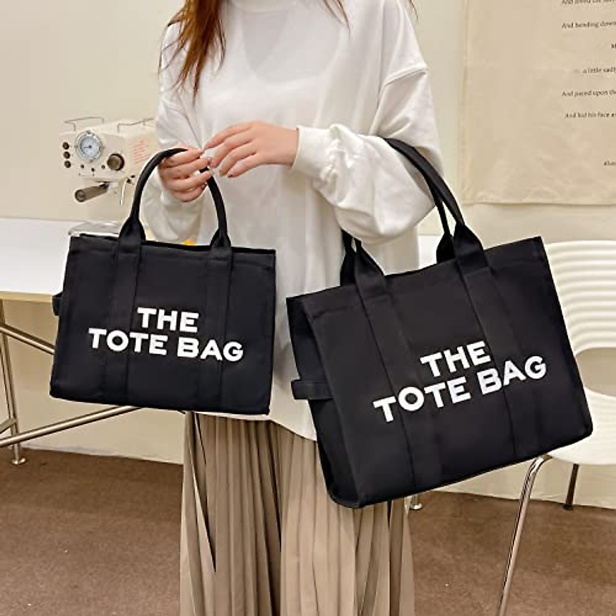 Cosetten Tote Bags for Women, Leather Tote Bag with Zipper, Shoulder/Crossbody/Handbag (Black, Large)