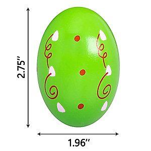 Geefuun 16 PCS Easter Wooden Eggs Shakers Musical Instruments Decorations Percussion Maracas Craft for Kids/Toddlers Hunt Game Gifts Basket Christmas Stocking Stuffers Fillers Decor