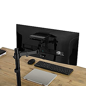 VIVO Steel Behind Monitor and TV 6 inch VESA Shelf, Low Profile Platform for a Small CPU, Router, USB Adapter, and More, Fits VESA up to 100x100, Black, Mount-SFVA1